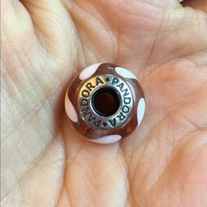 Pandora | Jewelry | Retired Ss Pandora Orange Swirl Murano 79668 | Poshmark